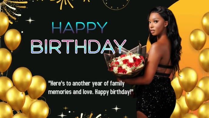 Joyful Happy Birthday Celebration Youtube Thumbnail Template | PosterMyWall