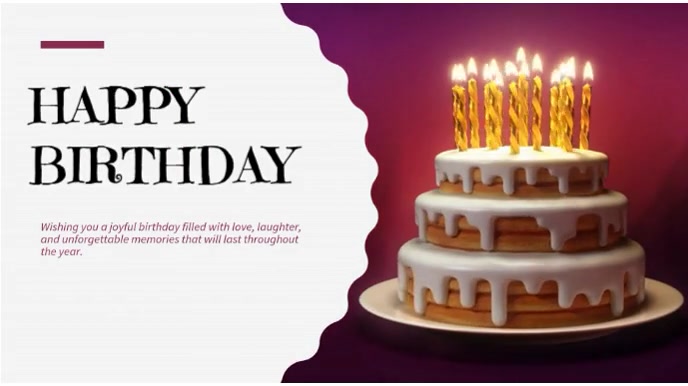 Joyful Happy Birthday Digital Display (16:9) Template | PosterMyWall