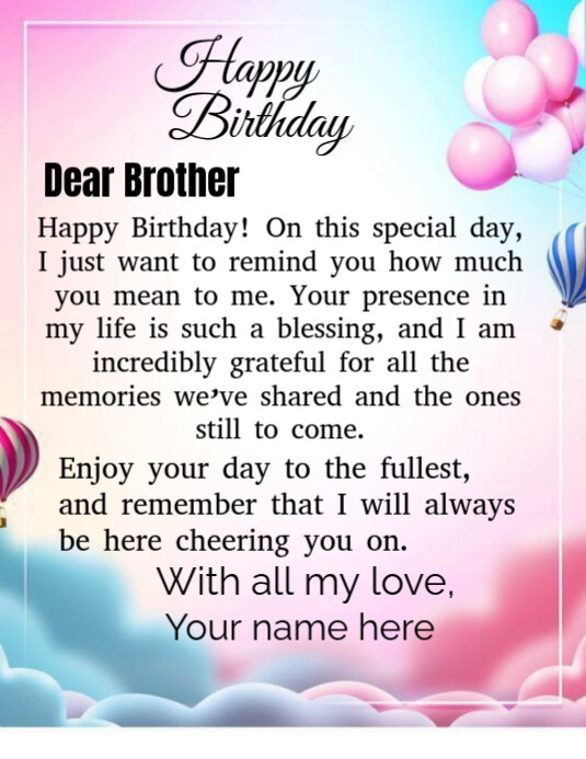 Happy Birthday To You My Brother #Happy Birthday My Brother#pageforyou