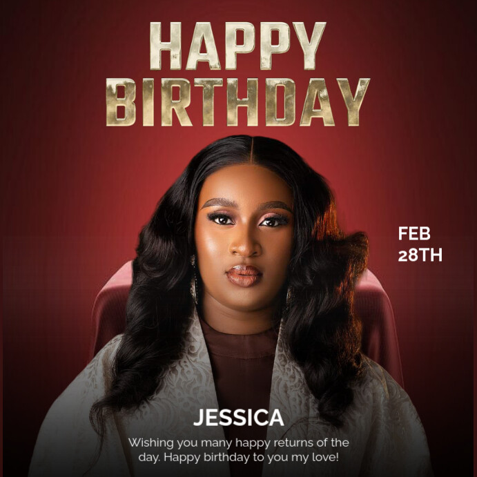 Joyful Happy Birthday Instagram Post Templat | PosterMyWall