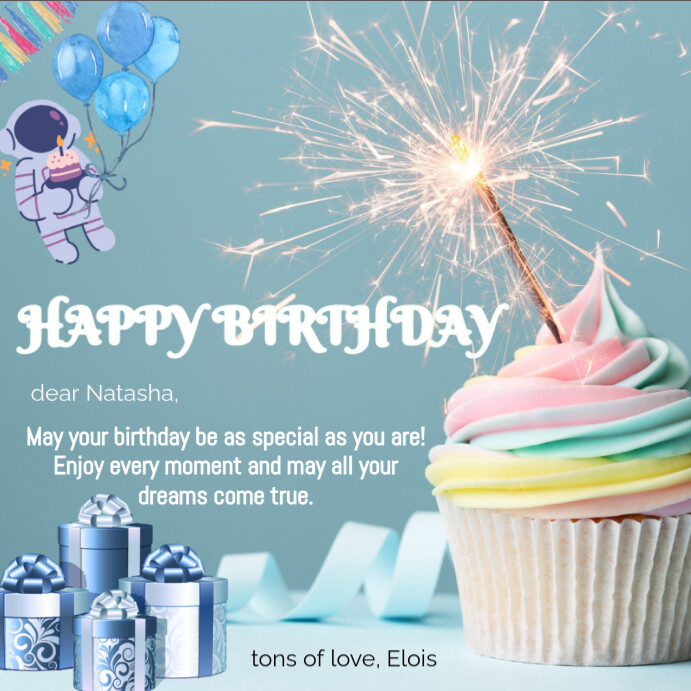 Joyful Happy Birthday Instagram Post Template | PosterMyWall