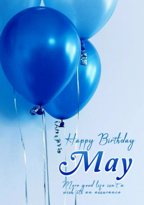 Plantilla de Joyful Happy Birthday May A4 | PosterMyWall