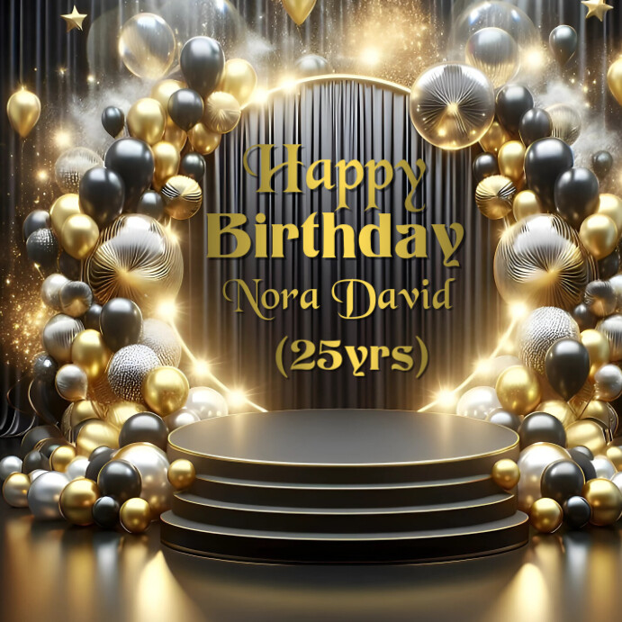 Joyful Happy Birthday Nora David Instagram Post Template | PosterMyWall