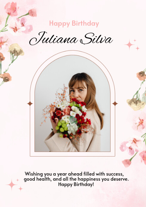 Joyful Happy Birthday Post A4 Template | PosterMyWall