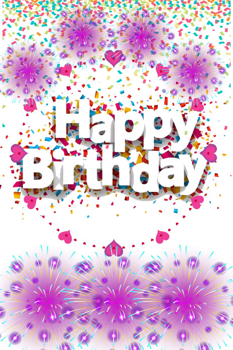 Joyful Happy Birthday Poster Template | PosterMyWall