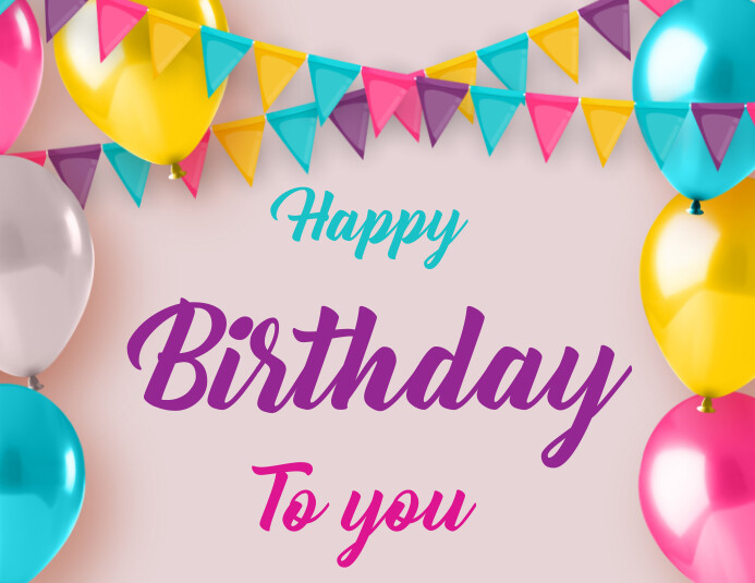 Copy of Joyful Happy Birthday To You Flyer (us Lette | PosterMyWall