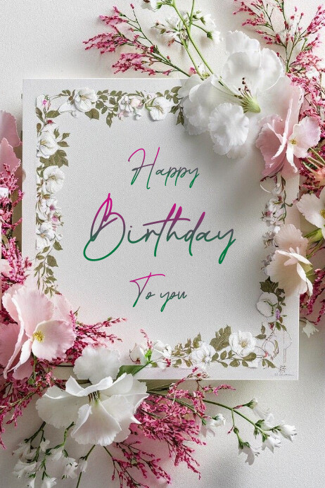 Joyful Happy Birthday To You Poster Template | PosterMyWall