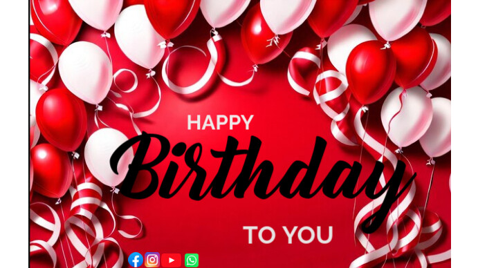 Joyful Happy Birthday Youtube Thumbnail Template | PosterMyWall