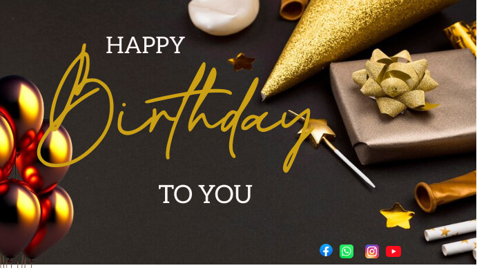 Joyful Happy Birthday Youtube Thumbnail Template | PosterMyWall