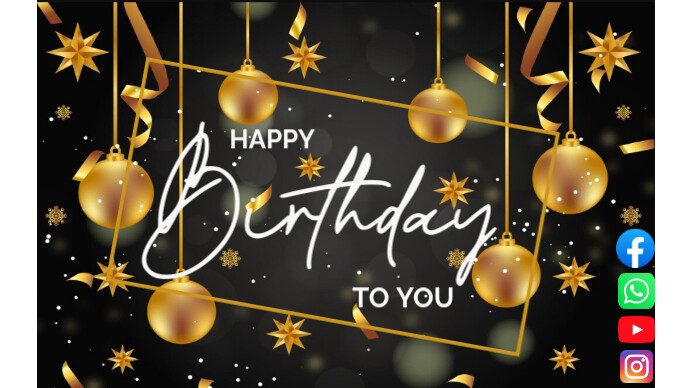 Joyful Happy Birthday Youtube Thumbnail Template | PosterMyWall