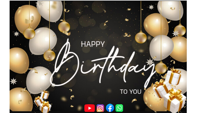 Joyful Happy Birthday Youtube Thumbnail Template | PosterMyWall