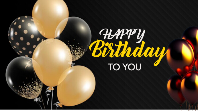 Plantilla de Joyful Happy Birthday Youtube Thumbnail | PosterMyWall