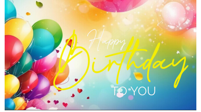 Joyful Happy Birthday Youtube Thumbnail Template | PosterMyWall