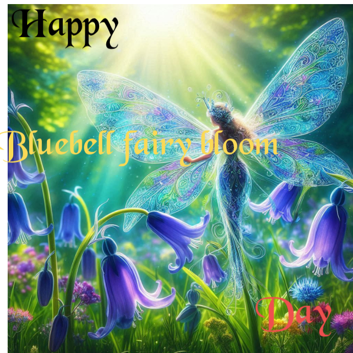 Joyful Happy Bluebell Fairy Bloom Day Instagram Post Template ...