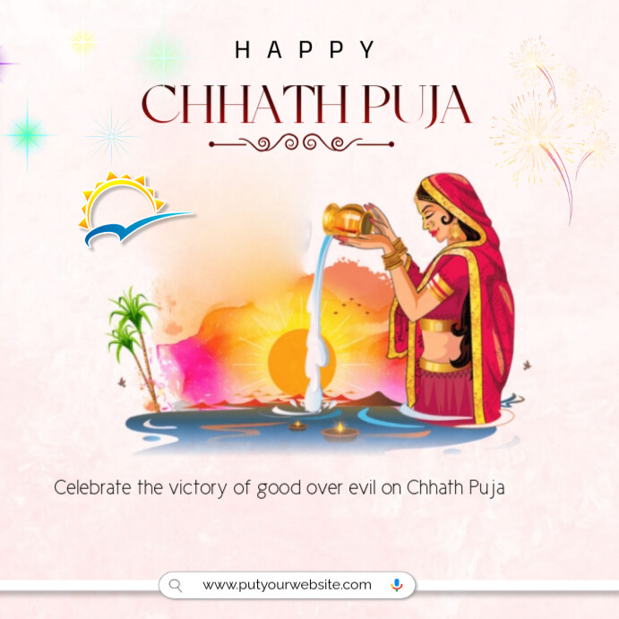 Joyful Happy Chhath Puja, छठ पूजा Instagram Post Template | PosterMyWall