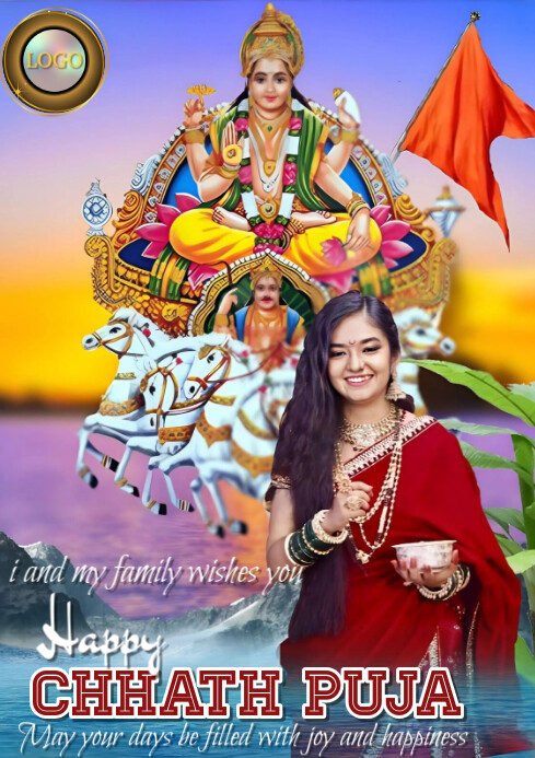 Copy of Joyful Happy Chhath Puja A4 | PosterMyWall