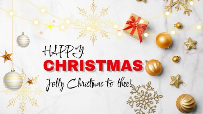 Joyful Happy Christmas Digital Display (16:9) Template | PosterMyWall