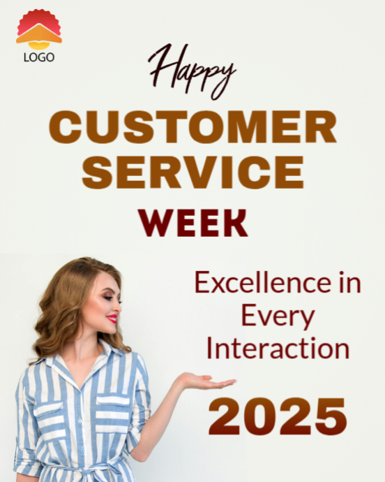 Copy of Joyful Happy Customer Service Week 2025 2026 2027 Social Media ...