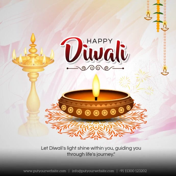 Joyful Happy Diwali Instagram Post Instagram Post Template | PosterMyWall