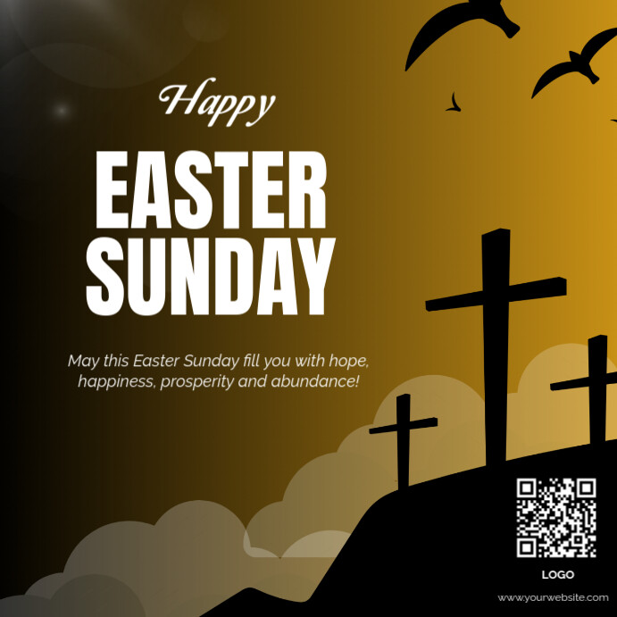 Joyful Happy Easter Day Wish Instagram Post Template | PosterMyWall