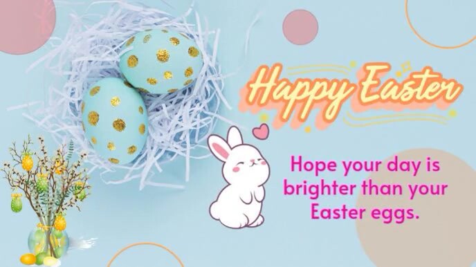 Copy of Joyful Happy Easter Digital Display (16:9) | PosterMyWall