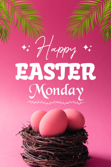 Copy of Joyful Happy Easter Monday Poster | PosterMyWall