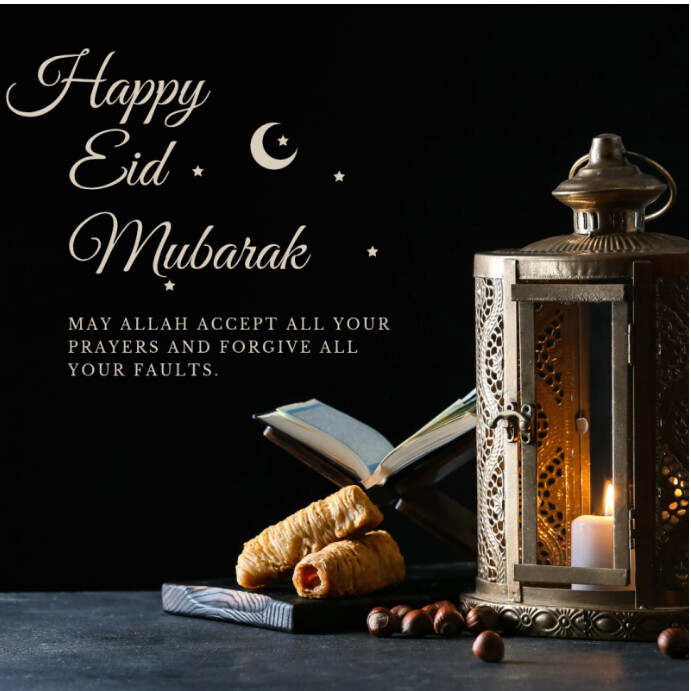 Joyful Happy Eid Mubarak Instagram Post Template | PosterMyWall