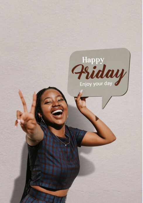 Joyful Happy Friday A4 Templat | PosterMyWall
