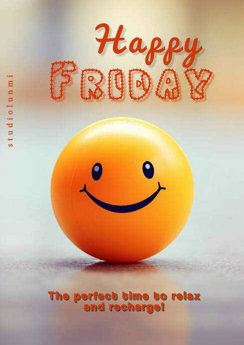 Joyful Happy Friday A4 Template | PosterMyWall