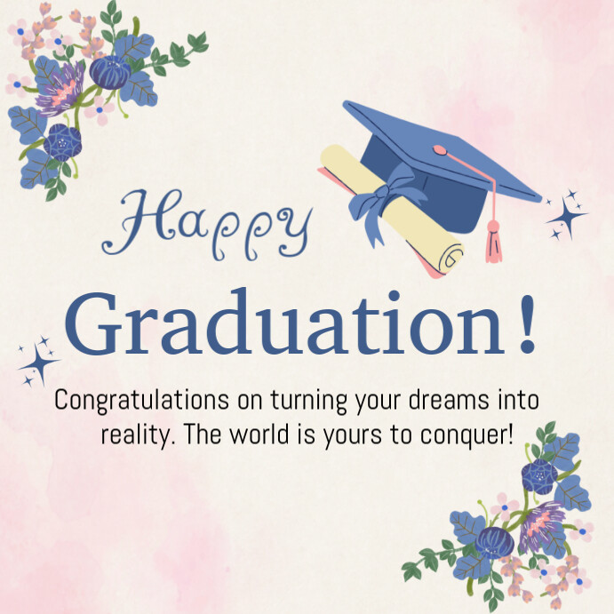 Joyful Happy Graduation! Instagram Post Template | PosterMyWall