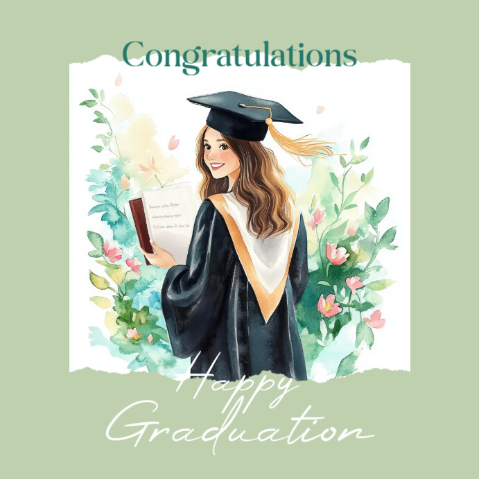 Joyful Happy Graduation And Education Social Media Instagram Post ...