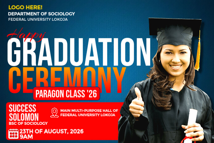 Copy of Joyful Happy Graduation Ceremony Template Poster | PosterMyWall