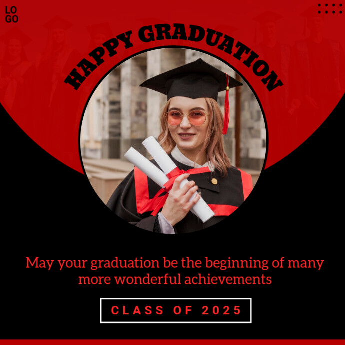 Joyful Happy Graduation Instagram Post Template | PosterMyWall