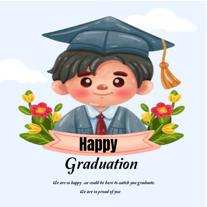 Plantilla de Joyful Happy Graduation Instagram Post | PosterMyWall