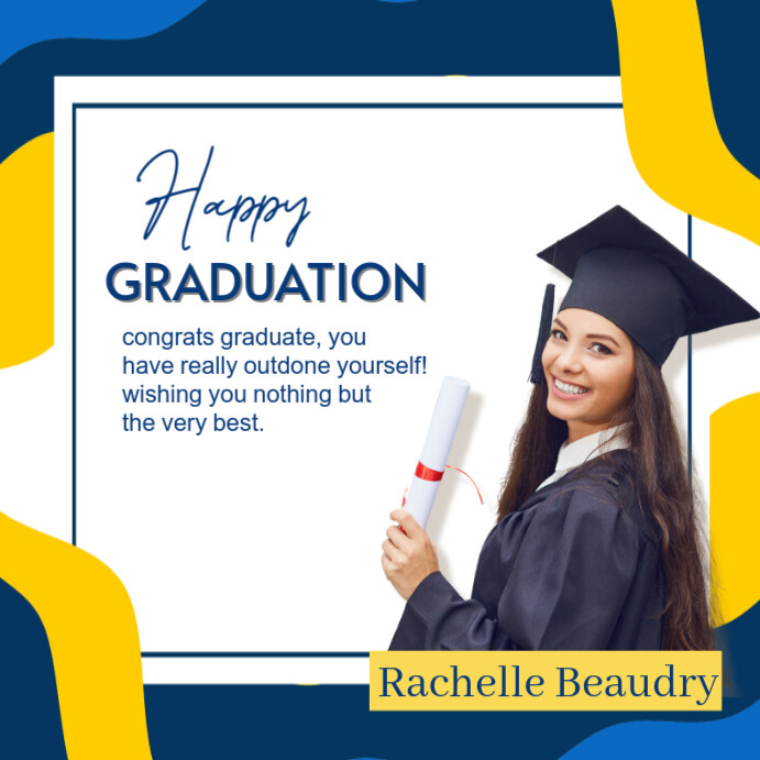 Copy of Joyful Happy Graduation Instagram Post | PosterMyWall