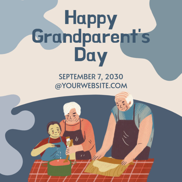 Plantilla de Joyful Happy Grandparent's Day Instagram Post | PosterMyWall