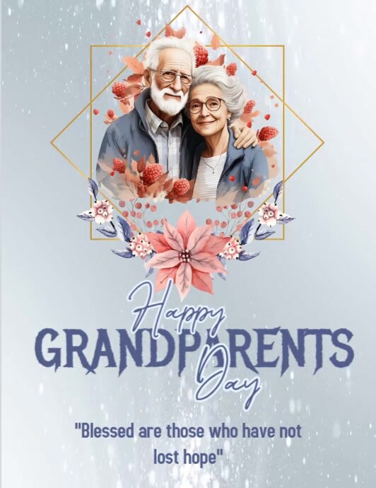 Joyful Happy Grandparents Day Flyer (us Letter) Template | PosterMyWall