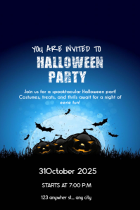 Orange Joyful Happy Halloween 2025 Poster Template | PosterMyWall