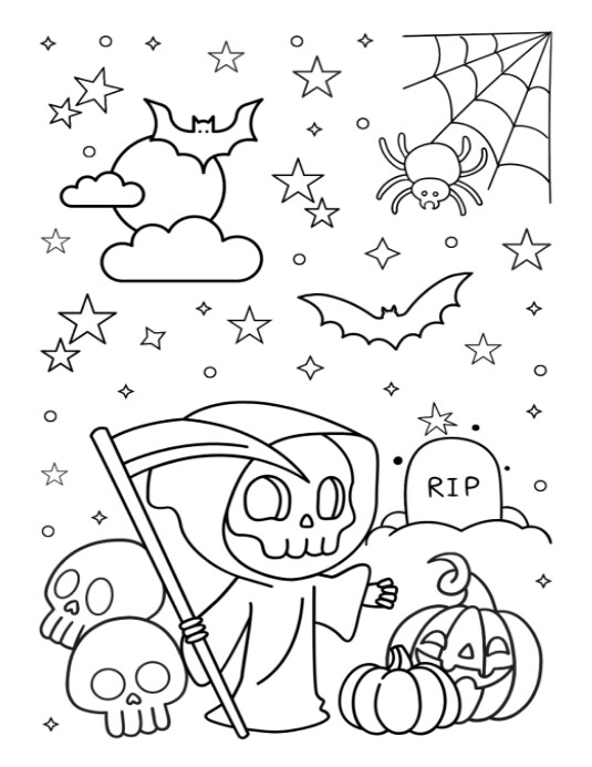 Joyful Happy Halloween Colouring Pages 31 October Flyer (us Letter ...