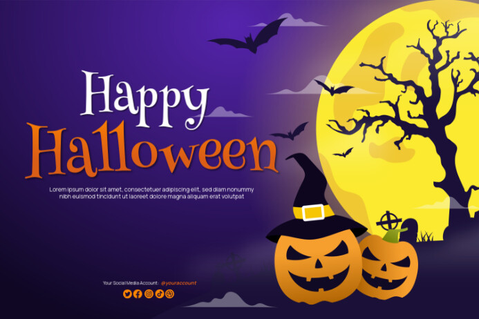 Plantilla de Joyful Happy Halloween Greeting Poster | PosterMyWall