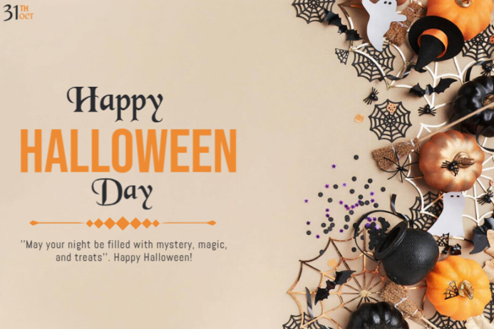 Joyful Happy Halloween Label Template | PosterMyWall