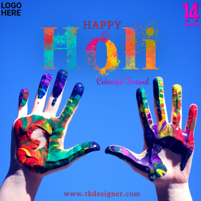 Plantilla de Joyful Happy Holi Instagram Post | PosterMyWall