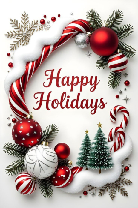 Joyful Happy Holiday Greeting Card Poster Template | PosterMyWall