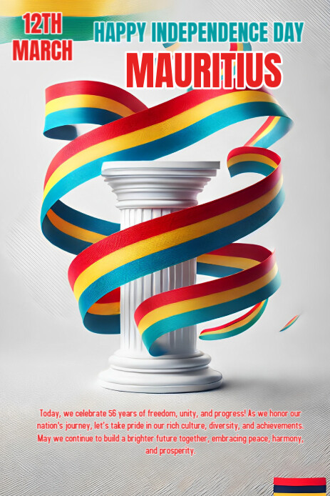 Joyful Happy Independence Day Mauritius Pinterest Graphic Template ...