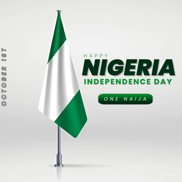 Joyful Happy Independence Day Nigeria Template Instagram Post | PosterMyWall