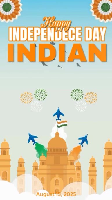 Joyful Happy Independence Day Of India Instagram Reel Template ...