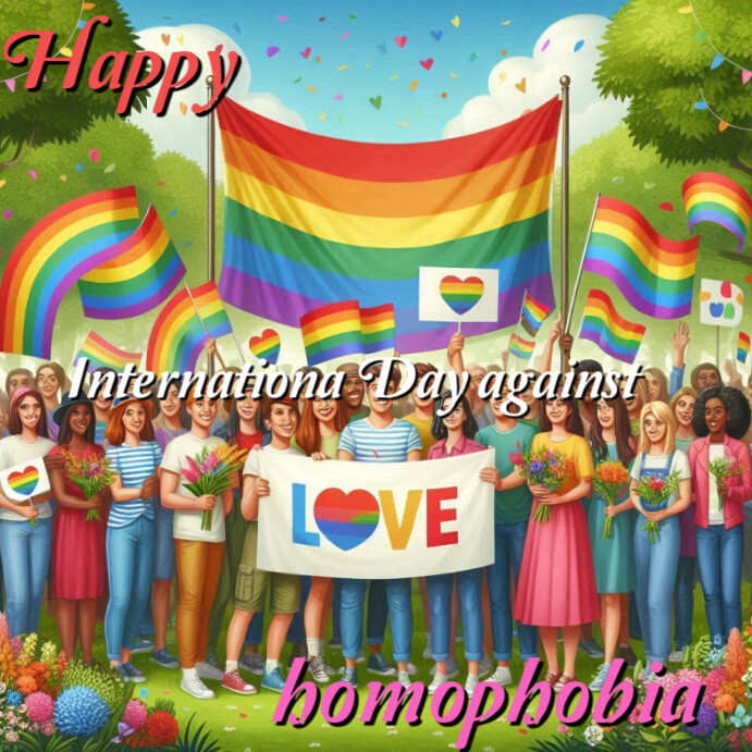 Plantilla de Joyful Happy International Day Against Homophobia ...