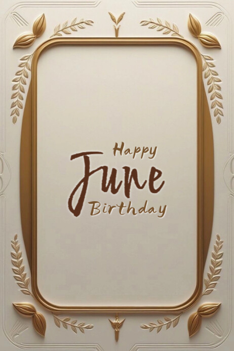 Joyful Happy June Birthdays Banner 4' × 6' Template | PosterMyWall