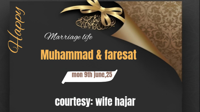 Joyful Happy Marriage Youtube Thumbnail Template | PosterMyWall