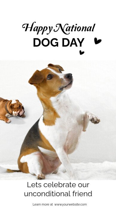 Joyful Happy National Dog Day Instagram Story Template | PosterMyWall